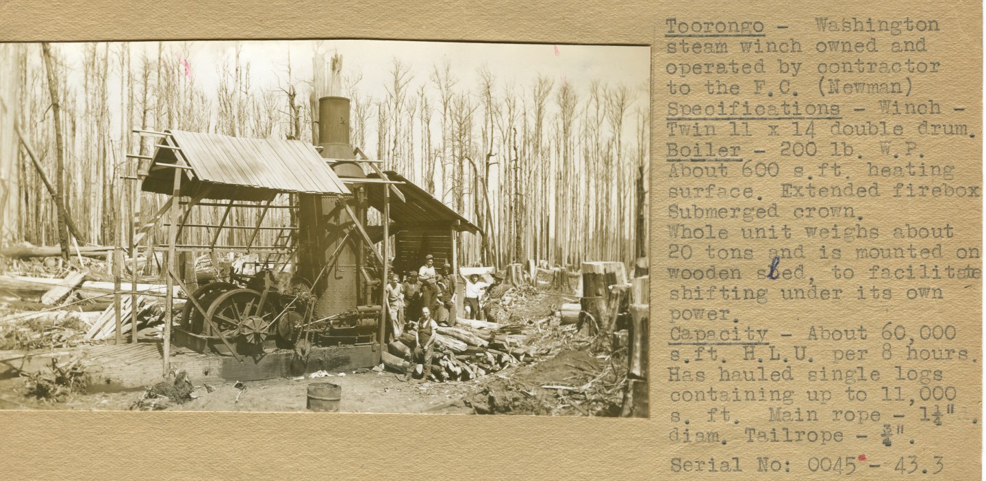 Washington Winch Identification Plate. – Victoria’s Forests & Bushfire ...